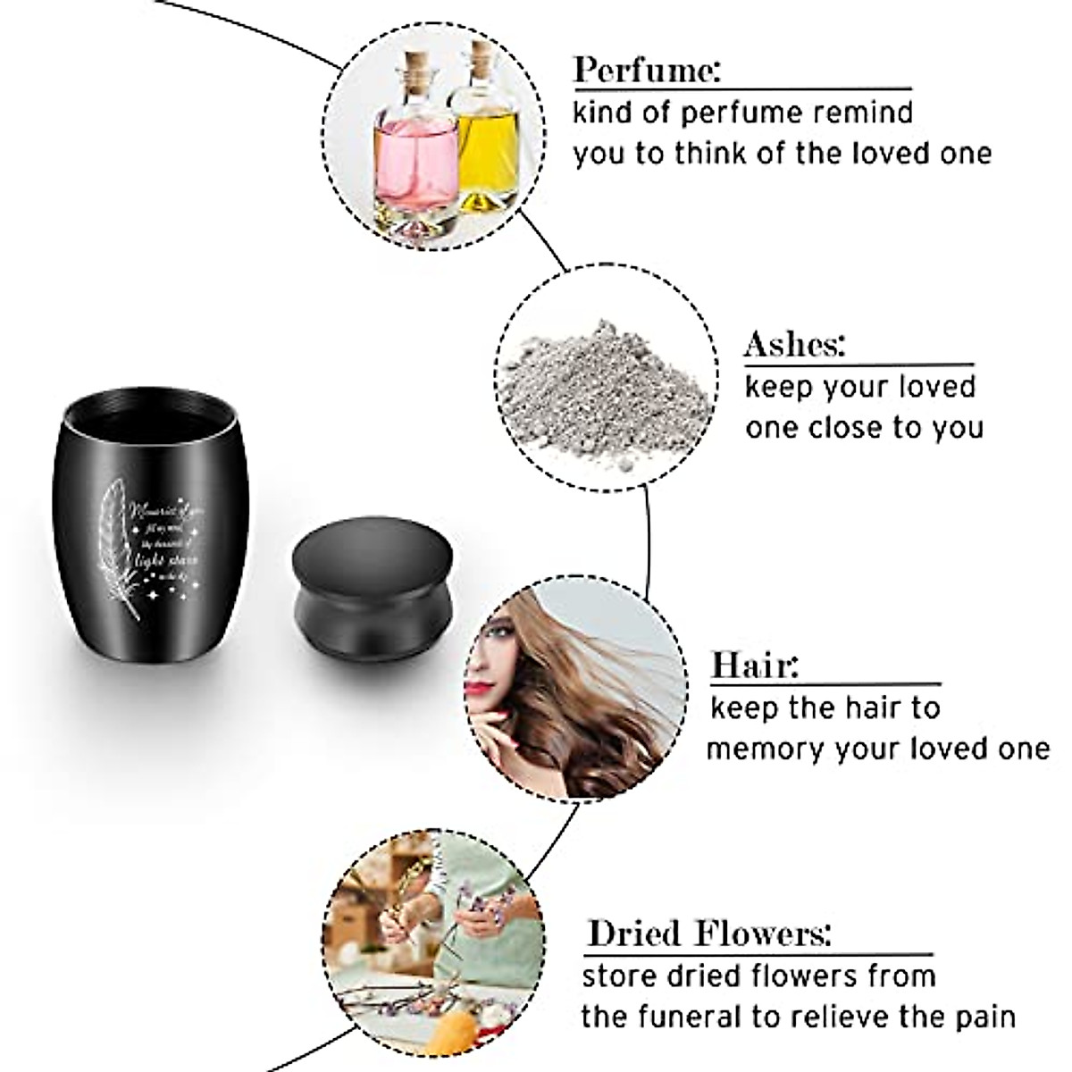 Small Keepsake Urn for Ashes Aluminum Small Ash Urn Mini Cremation Urns for Human Dad Mom Decorative Funeral Urn for Memorial