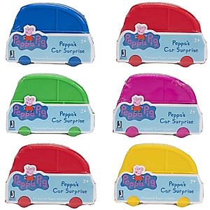 Peppa Pig Car Surprise Blind, 6 Pack - Collectible Mini Figures and Cars, Chosen at Random - Includes 1 Exclusive Mystery Figure Inside Each Pack – Toys for Kids - Amazon Exclusive