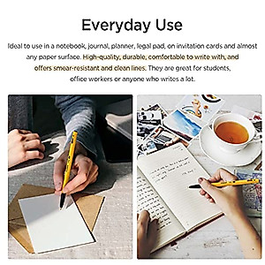 MONAMI BP 153 Retractable Ballpoint Pen, Medium Point (1.0mm), Black, 12-Count