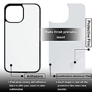 Konohan 6 Pieces Sublimation Blank Phone Case Cover Blank Printable Phone Case for DIY Customize Heat Press Rubber Protective Case(Compatible with iPhone 12/12 Pro)