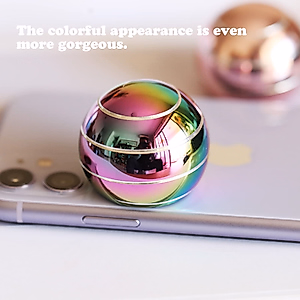 Panshi Metal Kinetic Desk Toy, Optical Illusion Fidget Spinning Top MulColorful Ball, Unique Executive Stress Relief Gift for Adults