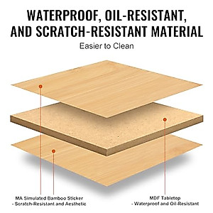 VEVOR 2-Pack Bed Tray Table with Foldable Legs, Bamboo Breakfast Tray for Sofa, Bed, Eating, Snacking, and Working, Folding Serving Laptop Desk Tray, Portable Food Snack Platter for Picnic, 15.7"x11"