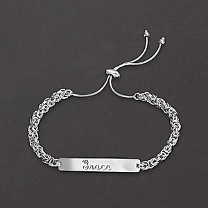 Ross-Simons Name - Sterling Silver Personalized Id Byzantine Bolo Bracelet