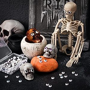 60 Pieces Halloween Eyeballs Props Plastic Scary Fake Eyeballs Party Decoration Eyeballs Halloween Decorative Eyes Horror Props with Clear Storage Box for Halloween Trick Party or Decor, 10 Colors
