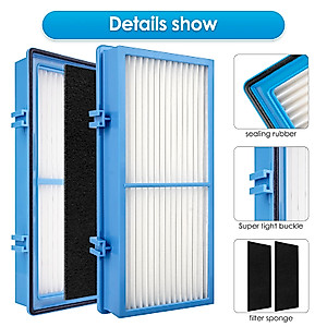 (15 Pack) AER1 Filter 5 HEPA Filters + 10 Carbon Booster Filters Compatible With Holmes AER1 Type Total Air Filter, HAPF30AT And HAP242-NUC, Replacement HEPA Filter Kit