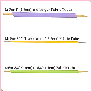 YHOLSDAS Quick Turn Fabric Set for Fabric Sewing, Sewing Tools for Crafts Sewing Knitting, 3 Sizes Tube Turners for Fabric Sewing Supplies