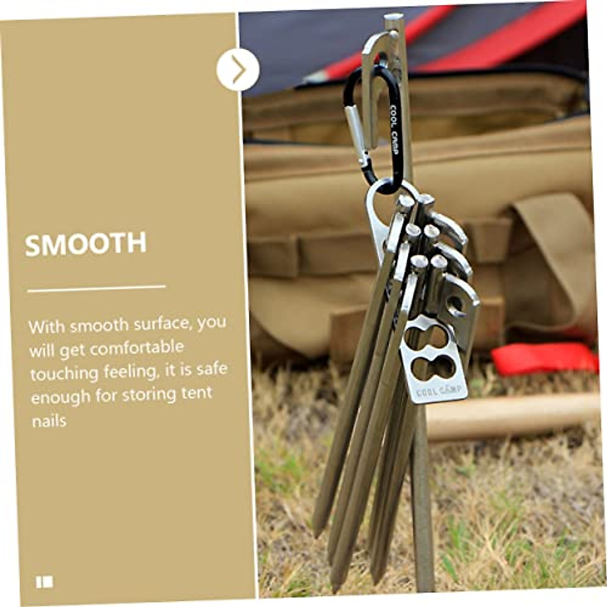 Outanaya Canopies Accessory Bike Attachment Pegs Camping Container Stake Garden Daily Peg Outdoor Spikes Stakes Holder Practical Spike with Hiking Tool Convenient for Steel Nail Camping Storage Tools