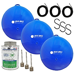 Deer Fly Ball 3 Pack Starter Kit Complete - Odorless Eco-Friendly Biting Fly and Insect Killer with NO Pesticides or Electricity Needed, Kid and Pet Safe
