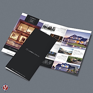 Blank Bright White Tri-Fold Brochure Card Stock, 3 Panel Brochure for Restaurant Menus, Business Flyers and Pamphlets | 8.5” x 11” | 65lb (176gsm) Cardstock | 50 per Pack