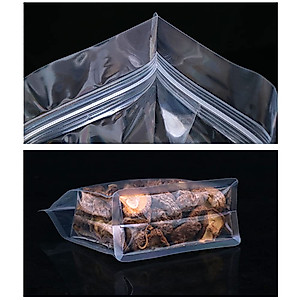 Reusable Airtight Food Storage Bags - large capacity,Great for Dry Food Storage Cookies,Candy,Coffee, Tea, Cereal,Flour & Sugar - Resealable Clear Party Favor Treat Bags Pouches -Standable 10pcs