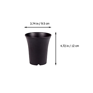 HANABASS 30 pcs Flowerpots Black Bonsai Drainage Indoor Round Outdoor for Plants Holes Balcony Pots Plastic Hole Plant Flower Planting Planter Vegetables Planters Nursery Garden Container