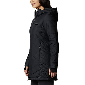 Columbia Women's Heavenly Long Hooded Jacket, Black, 1X