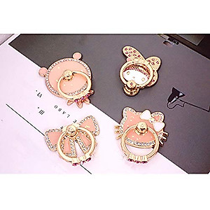 Alzcatek Finger Ring Stand 360 Degree Rotation, Thin Universal Phone Bow Ring Holder Compatible Other Smartphones