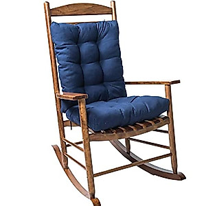 HERMJ Rocking Chair Cushion Set,Solarium Cushion,Indoor and Outdoor Pad for Patio,Living or Nursery Room,2 Piece Set,Seat 17"x17" and Seatback 21"x17"