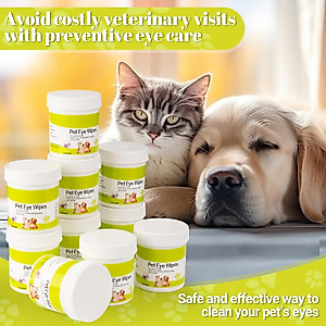 Treela 1200 Count Pet Eye Wipes for Dog, Cat, Horse and Rabbit Grooming, Dog Eye Wipes Soft Dog Tear Stain Remover Wipes for Gentle Eye Cleaning Care, No Irritate (Lavender)