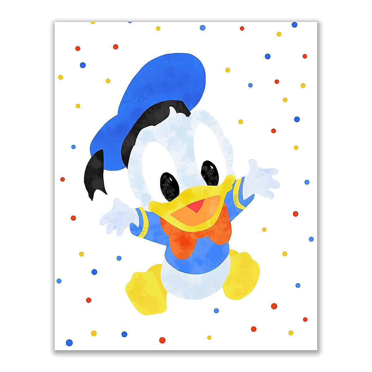 BigWig Prints Mickey And Minnie Prints - Minnie Mouse Wall Art, Mickey Mouse Wall Decor, Disney Pictures for Kids Room, Donald & Daisy Duck Posters, Goofy, Pluto - Unframed Set of 6 (8x10)