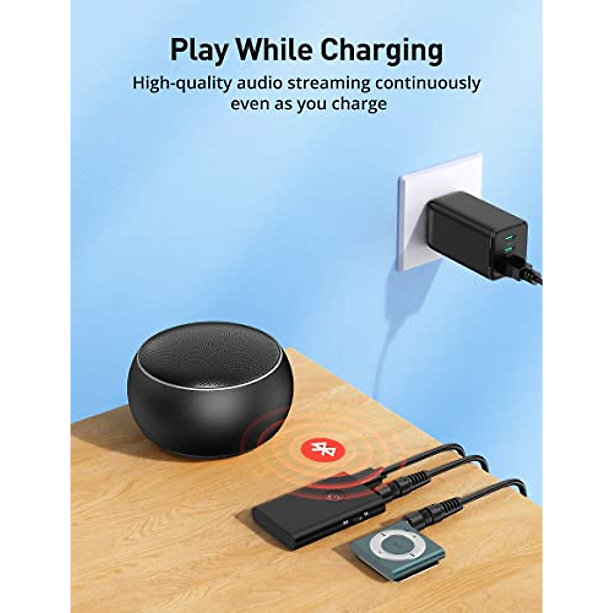 V5.0 Bluetooth Transmitter Receiver for TV PC, 2-in-1 AUX Audio Adapter, Wireless 3.5mm Bluetooth Adapter for Headphones/Car/Home Stereo/Switch/Speakers, Simultaneously Pair 2 Devices