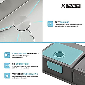 33 Double Bowl Kitchen Sink - Kichae Undermount Kitchen Sinks Stainless Steel Double Basin 33x19 Inch Kitchen Sink 18 Gaugle 60/40 Undermount Kitchen Sink Basin