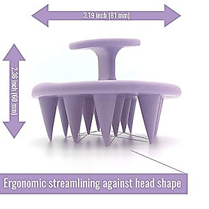 WAKISAKI (2-Pack) Hair Scalp Massager for Hair Growth, Mold-Free Silicone Scalp Massager Shampoo Brush, Scalp Scrubber Exfoliator for Dandruff Itchy Flaky Scalp, Works for Wet and Dry Hair, (Purple)