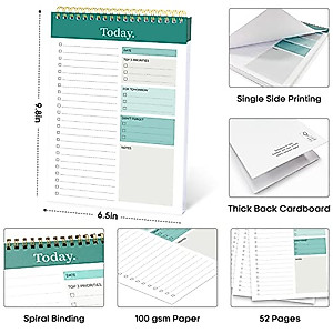 To Do List Pad - To Do List Notebook for Work with 52 Sheets, Undated Daily Planner Perfect for Daily Tasks and Goal Setting, To Do List Notepad Suitable for Office, Home and School-Greenery Sway