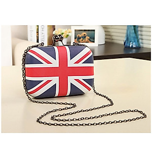 BESTOYARD British Flag Woman Crossbody Shoulder Bag Chain Bag Handbag Evening Party Bag Cellphone Wallet Purse