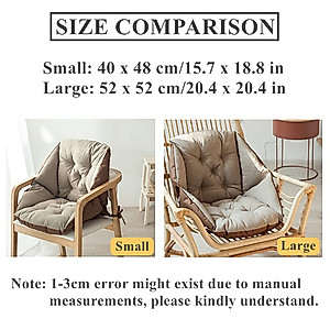 WUYU Chair Cushion Seat Cushion for Office Backrest Chair Plush Desk Seat Linen Fabric Relax Lazy Buttocks (Blue,15.7x18.8in)