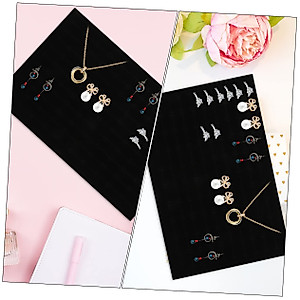 EXCEART 6 pcs Pad Tray Earrings Black Necklace Earring Selling Organizer Holder Storage Rings Sponge Ring Insert Mats Foam Showcase Pads Slots Jewelry Trays for Holders Display with