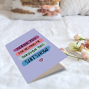 Funny Thank You Card for Women Men, Thank You for Supporting Me Card, Humor Appreciation Card for Coworker Friends Family Members