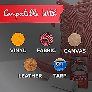 XFasten Fabric and Vinyl Repair Tape, Clear, 3-Inches by 20-Inches (2-Set), Waterproof Vinyl Repair Hole Patch Kit for Tent, Exercise Ball, Kayak, Inflatable Bed, Pool Float, and Airbed Mattress