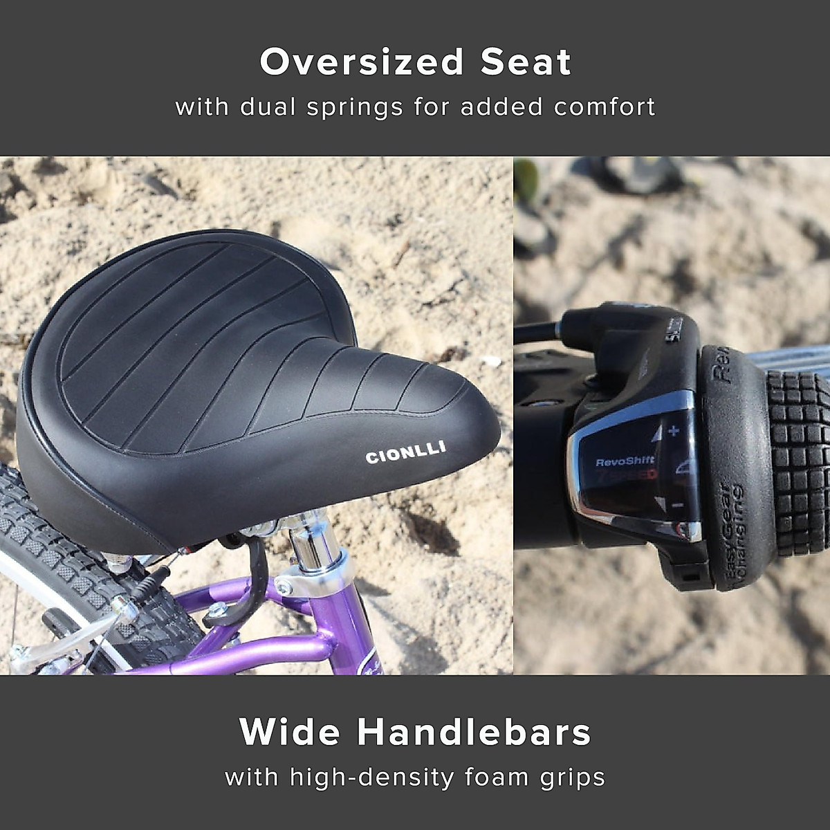 Firmstrong Urban Women's Beach Cruiser Bike, 7 Speed Bicycle, 26 Inch Wheels, Purple