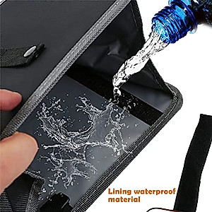 Miytsya 1 PC Hanging Car Trash Bag Can Premium Waterproof Litter Garbage Bag Organizer 22 * 22 * 14.5CM (Grey)