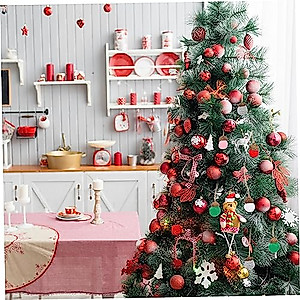 DECHOUS 24pcs Christmas Acorn Ball Hand Decor Christmas Decor Felt Balls Bulk Christmas Hanging Acorn Balls Christmas Tree Hanging Ornament Christmas Acorn Ball Pendant Material Manual