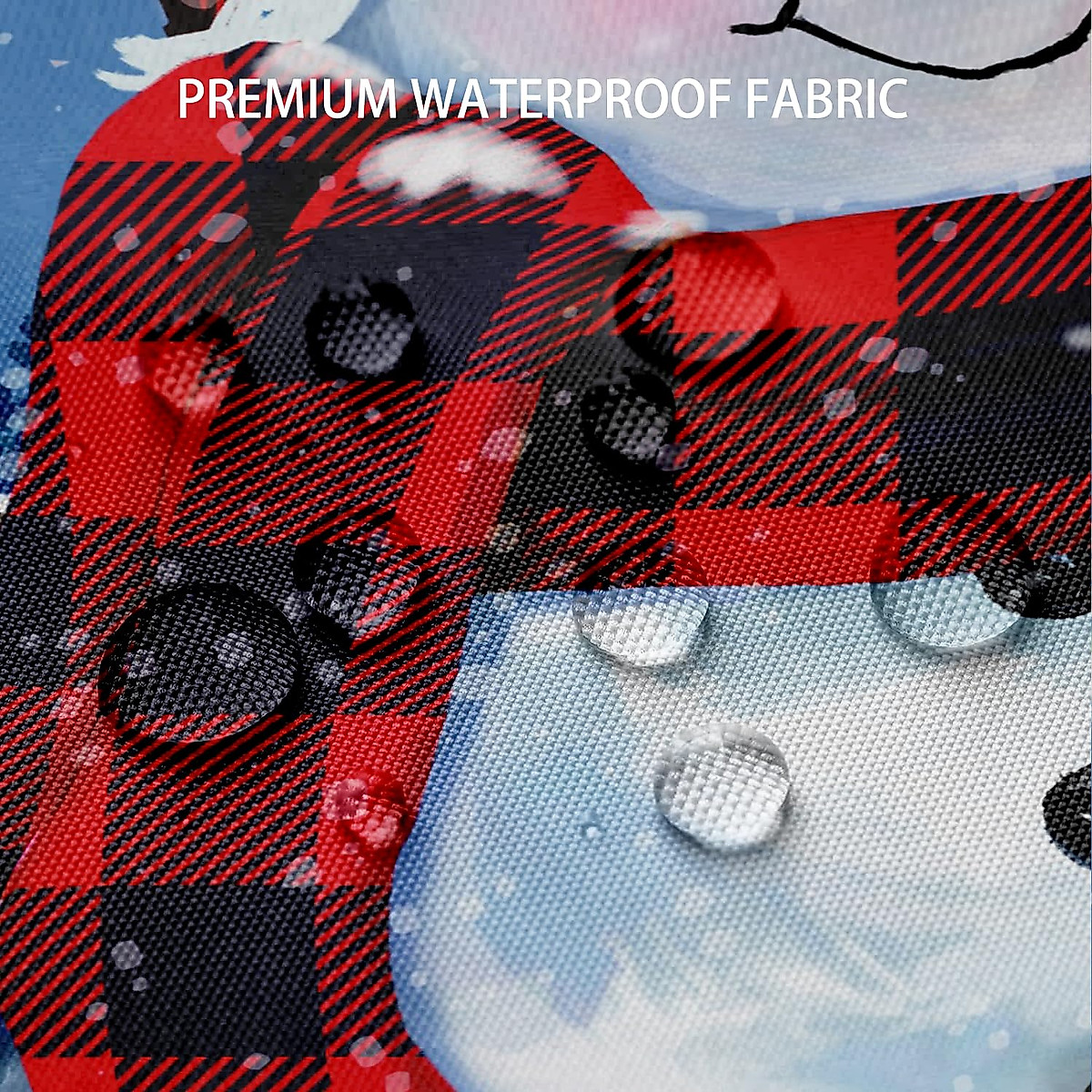 BIVINAR Christmas Shower Curtain, White Winter Forest Snowfall Bathroom Shower Curtain, Natural Xmas Pine Tree Fabric Bathroom Curtain Decor, 72 × 72 Inch