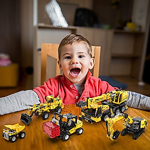 CaDA Construction Vehicle Building Toys - 372Pcs Mining Truck Building Bricks Kit for Age 8-12 Boys Kids Birthday Gifts, STEM Engineering Car Building Blocks Set Model