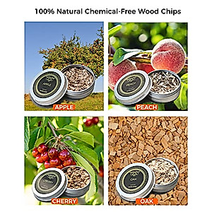 Whiskey Cocktail Smoker Kit with Torch - Beaisme Bourbon Drink Smoker Kit Old Fashioned Drink Infuser Kit with 4 Flavors Wood Chips Festival Gifts for Friends Husband Dad (No Butane)