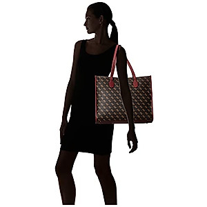 GUESS Silvana Tote Brown Logo/Merlot One Size