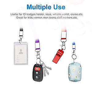 Mcyye 5 Colors Lanyards with Clip for ID Badges & Keys, Durable Neck Lanyard Strap for Teacher, Kids, Men, Women, Badge Holders for Cruise, Keys, Wallet, Phone, USB, Keychain, Cruise Lanyards, 5 PCS