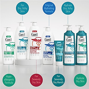 Curel Hydra Therapy, Itch Defense Moisturizer, Wet Skin Lotion, 12 Ounce, with Advanced Ceramide Complex, Vitamin E, & Oatmeal Extract, Helps to Repair Moisture Barrier