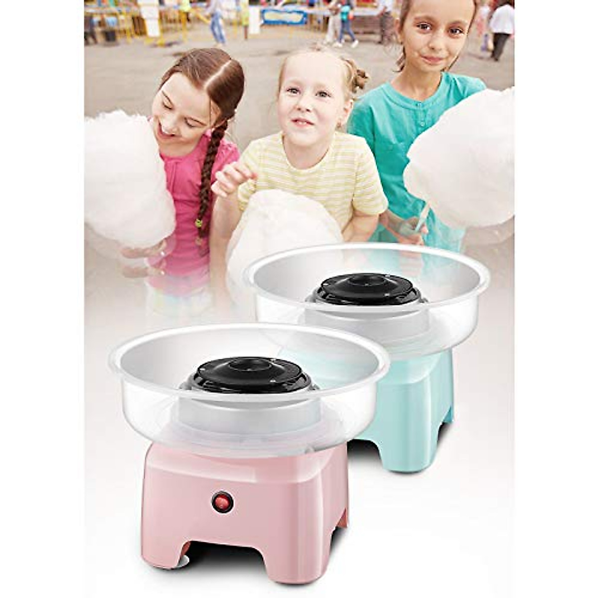Wgwioo Candy Floss Maker Machine, Electrical Cotton Candy Machine, Home Kids Party Sweet Gift Household Machine,Pink