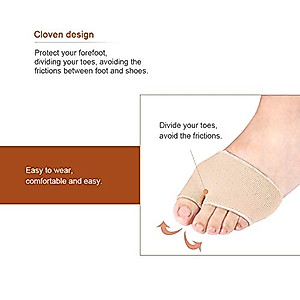 Toe Stretcher Bunion Guard for Men and Women Gel Toe Spacer, Toe Sleeve Separator, Hallux Corrector Brace Toe Bunion Pads (L)