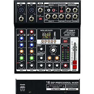 Audio2000'S AMX7352 Seven-Channel Audio Mixer with USB 5V Power Supply, USB Interface, and Sound Effect