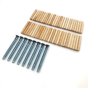ReplacementScrews Hardware Kit Compatible with IKEA KALLAX 4 x 4 Shelf Unit 203.057.45 - All Screws (104321) and Dowels (101339)