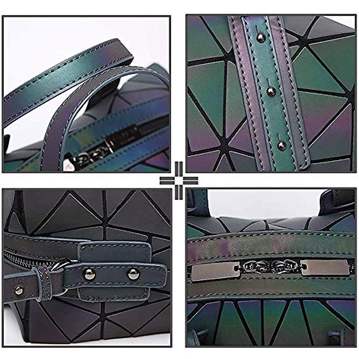 Handbags Womens Geometric Luminous Purse bags Ladies Top Handle Satchel Bags