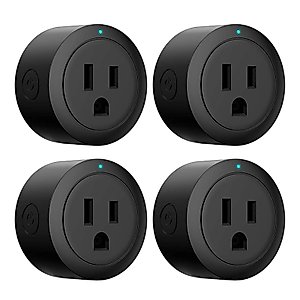 RYRA WiFi Smart Socket, 10A Smart Plug Compatible with Alexa and Google Home, Remote Control with Timer Function, Voice Control Outlet