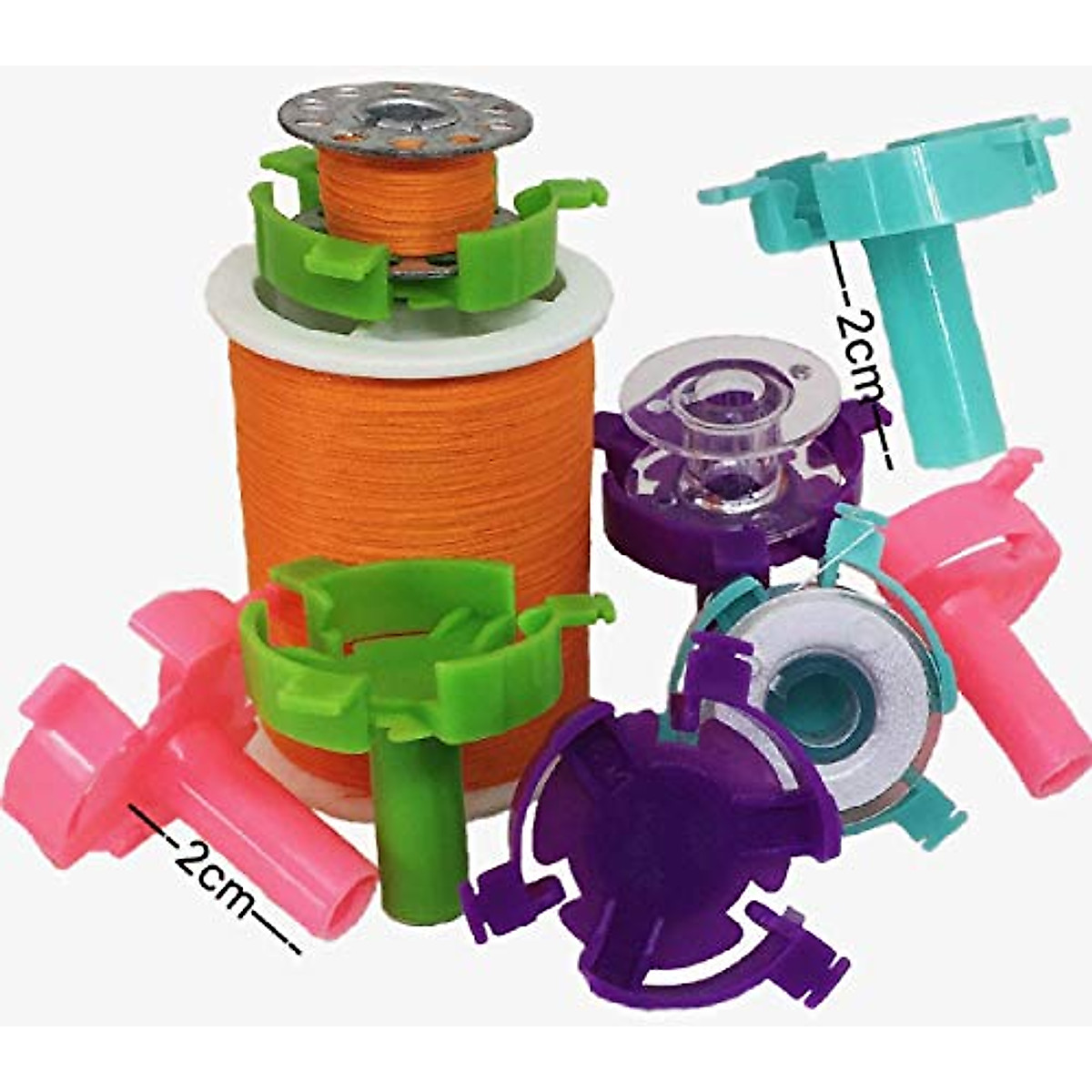 PeavyTailor 20pcs Bobbin Buddies Bobbin Holder Clamp Thread Organizer for Brother Sewing Machine #4