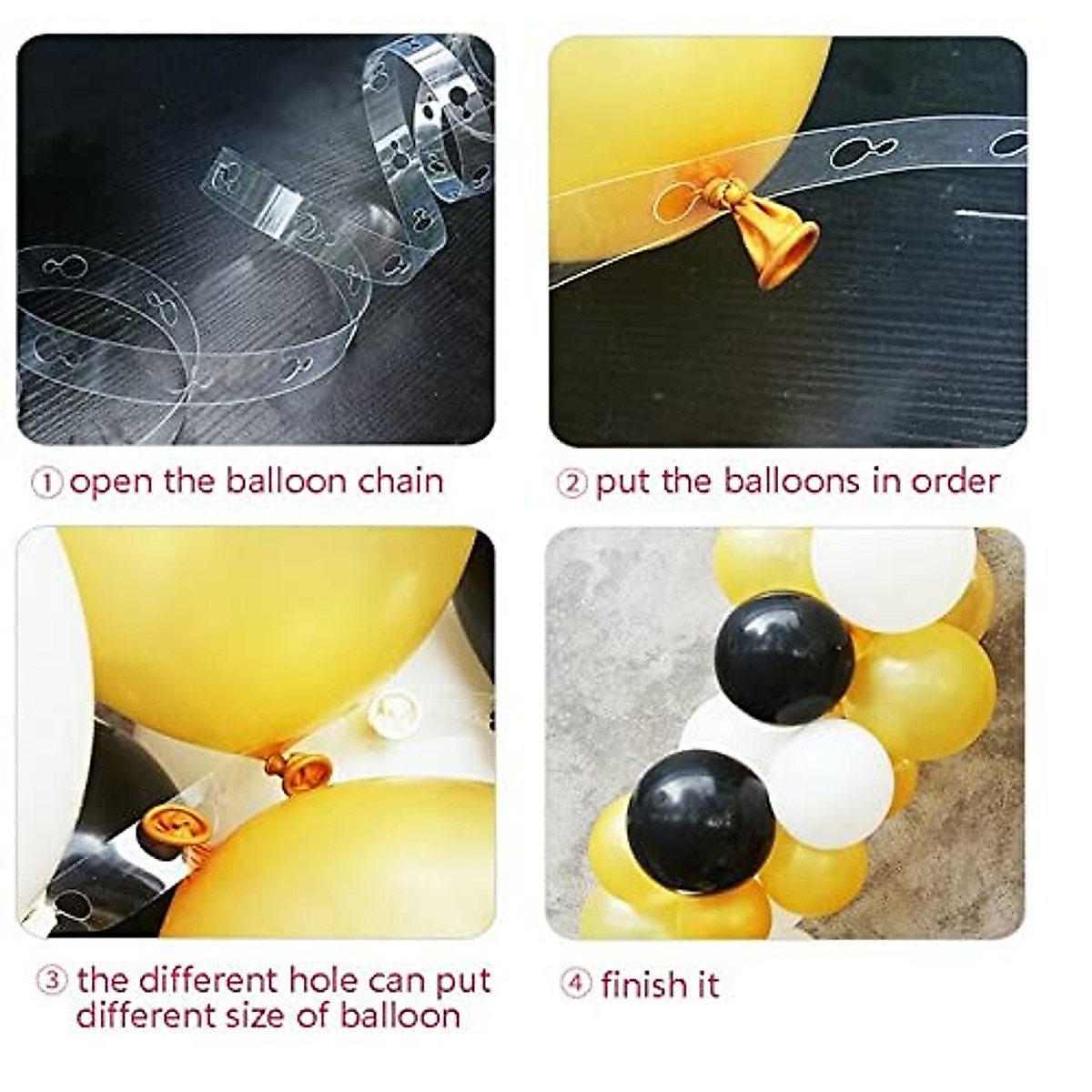 Balloon Arch Kit Balloon Decorating Strip Kit for Garland, 2 Rolls Balloon Tape Strips with 2 Rolls Balloon Glue Point Dots Stickers for Party Wedding Birthday Decorations