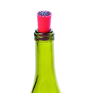 Starburst Silicone Bottle Stopper and Wine Preserver Multi Colored Corks By True
