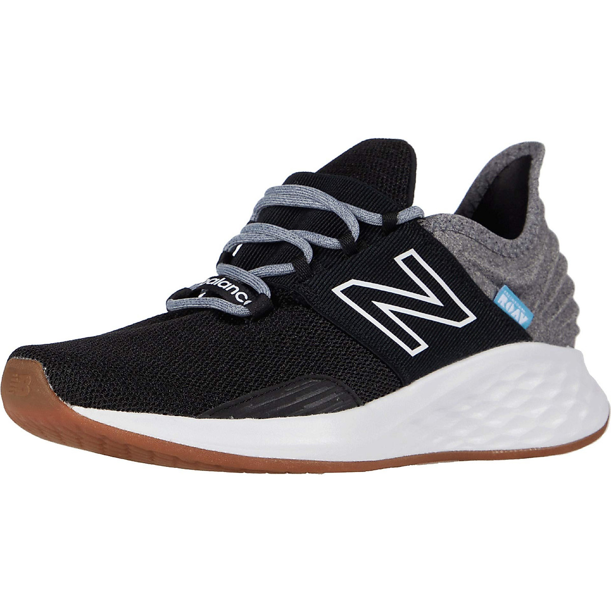 New Balance Women's Fresh Foam Roav V1 Sneaker, Black/Light Aluminum, 6.5 W US