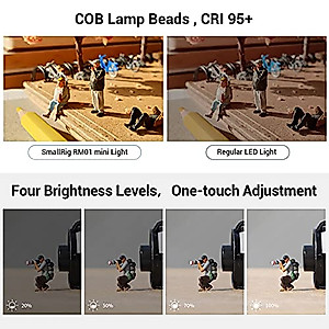 SmallRig RM01 Mini LED Video Light (3 Pack) , Watreproof Portable Lighting Kit with 8 Color Filters, Dimmable Fill Photography Light 5600K CRI95 for Smartphone, Action and DSLR Camera 3469