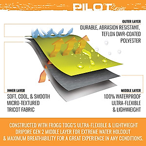 FROGG TOGGS mens Pilot Ii Guide Pant Pro Advantage Bib, Black/Charcoal, X-Large US